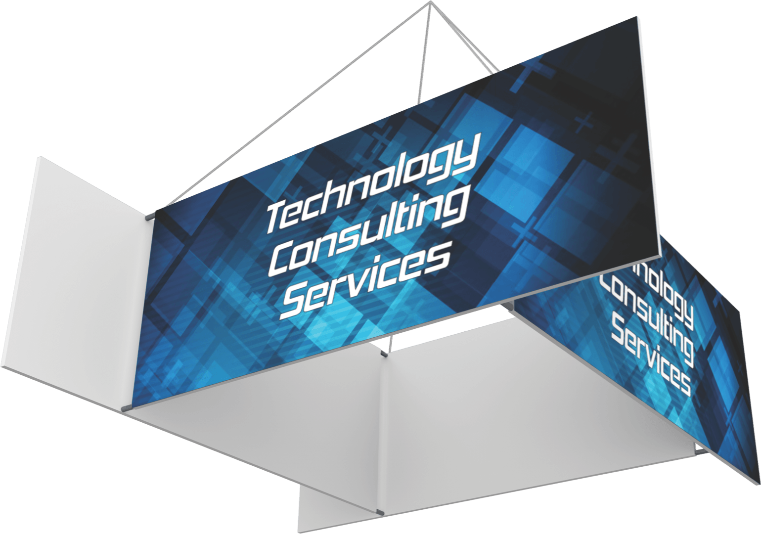 3D Trade Show Exhibit Hanging Signs Made In North America