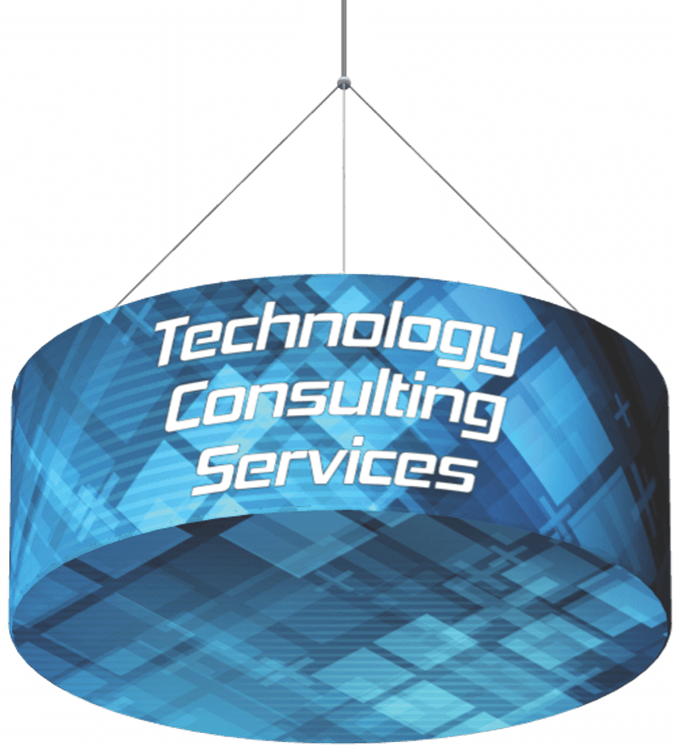 3D Trade Show Exhibit Hanging Signs Made In North America