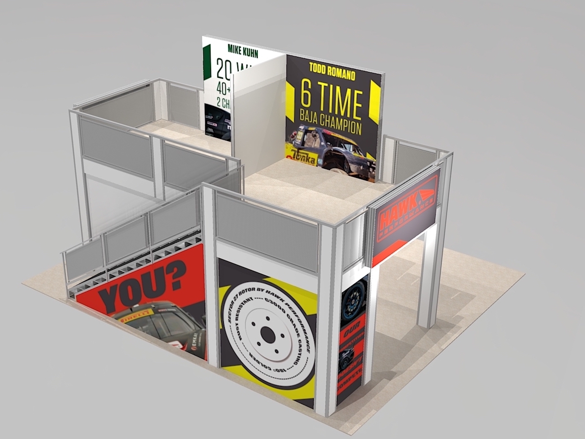 Double Deck Exhibit Office and Meeting Area Designs