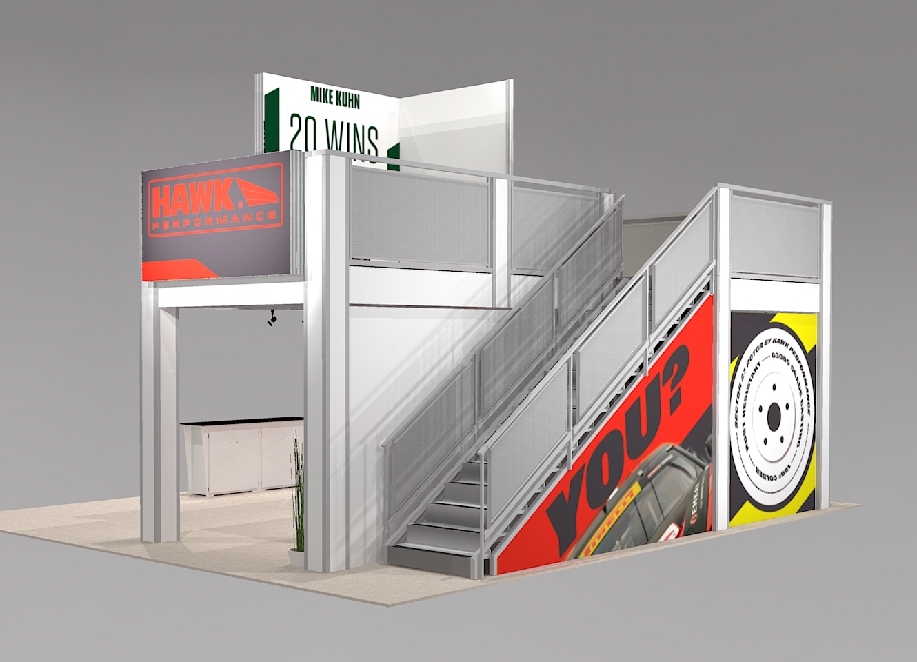 Double Deck Exhibit Office and Meeting Area Designs