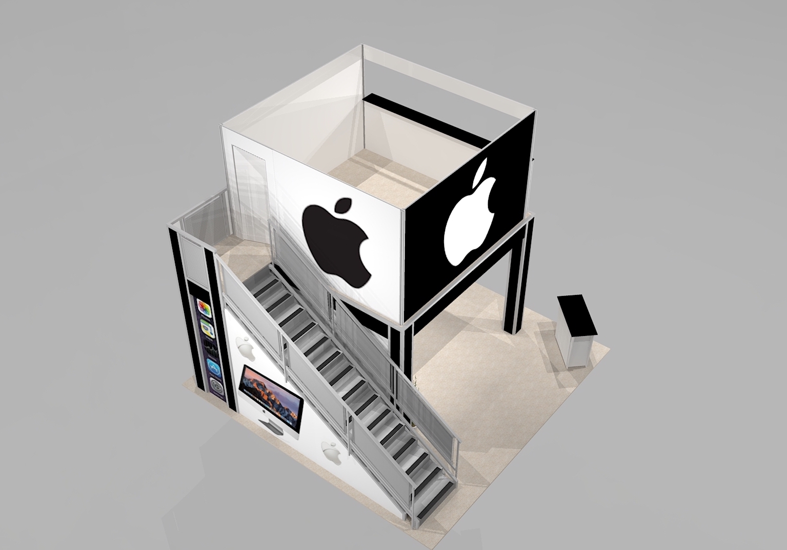 Double Deck Exhibit Office and Meeting Area Designs