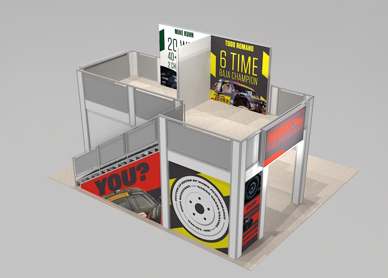 Double Deck Exhibit Office and Meeting Area Designs