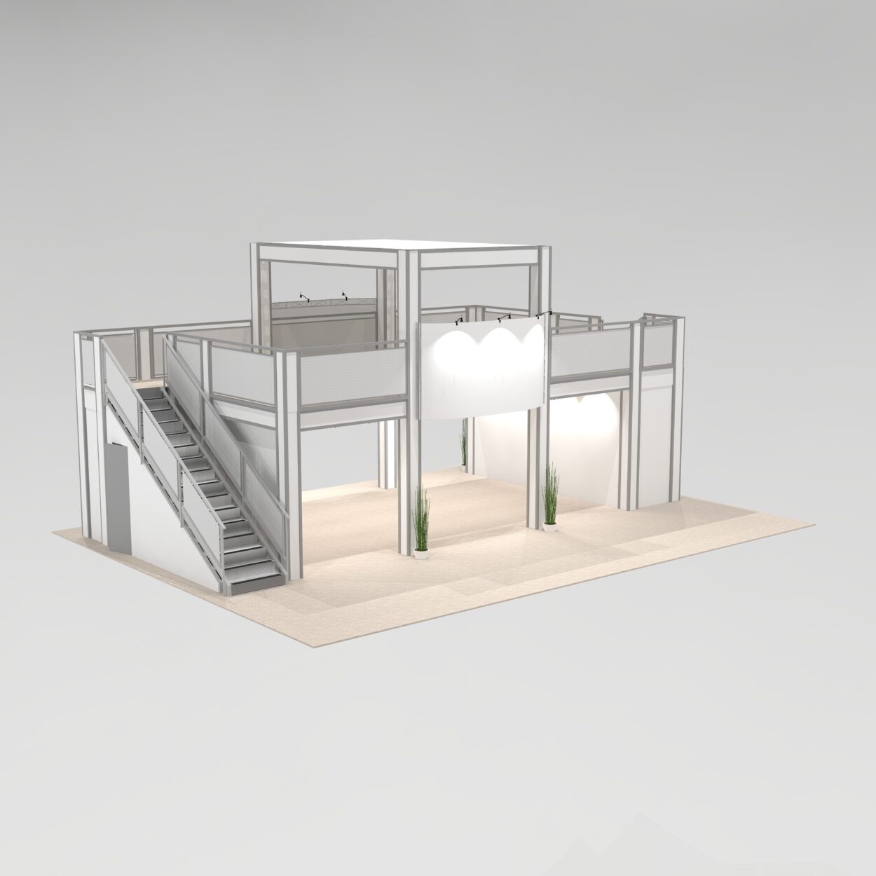 Outdoor Double Deck Exhibits for ConExpo Trade Show